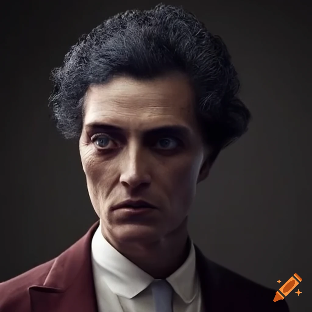 Portrait of a dignified british doctor with dark hair on Craiyon