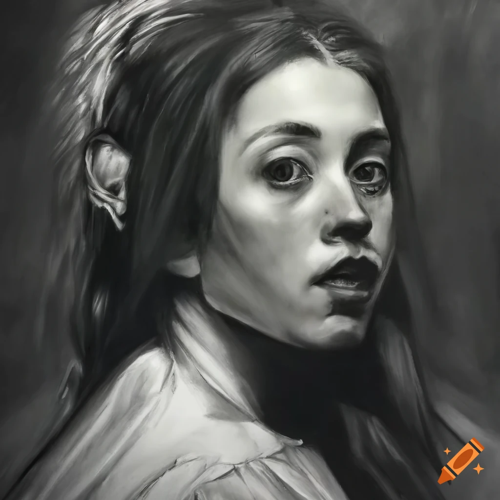 Detailed portrait of Gulnaz Gatiyatullina with striking eyes on Craiyon