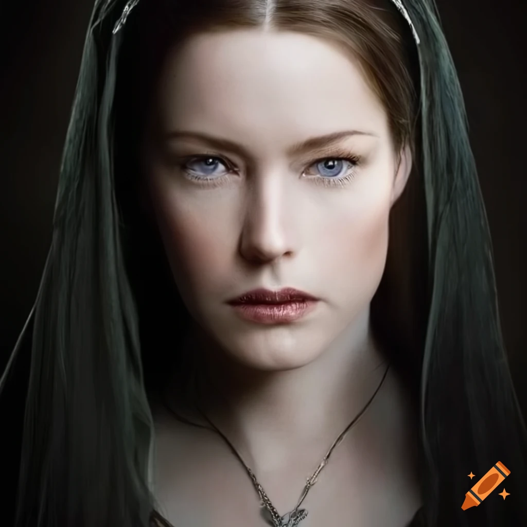 Photorealistic portrait of Arwen from Lord of the Rings on Craiyon