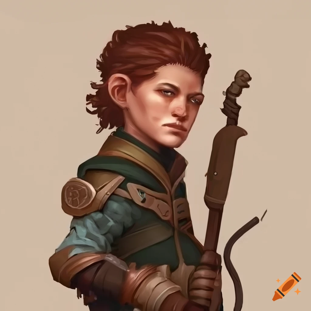 Character illustration of a male halfling rogue in 5e on Craiyon