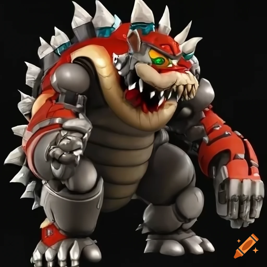 Nintendo Mechagodzilla Bowser Metroid artwork on Craiyon