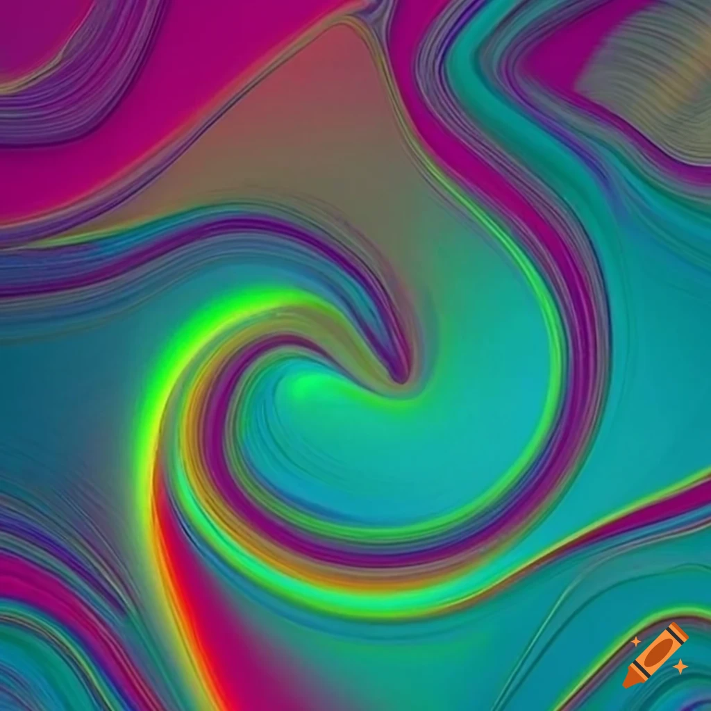 Abstract art of colorful gradients on a rubber surface on Craiyon