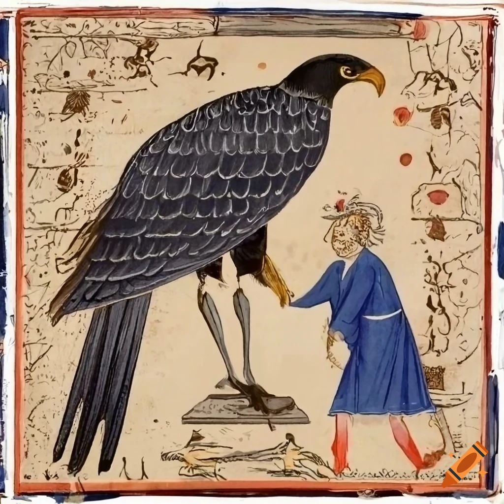 High definition illustration of an eagle with unique color palette on ...