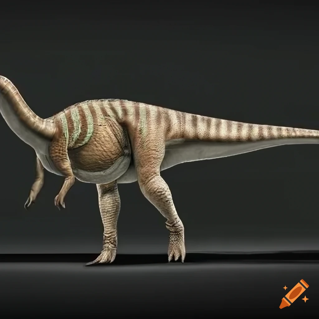 Colorful hadrosaurus dinosaur in full body view on Craiyon