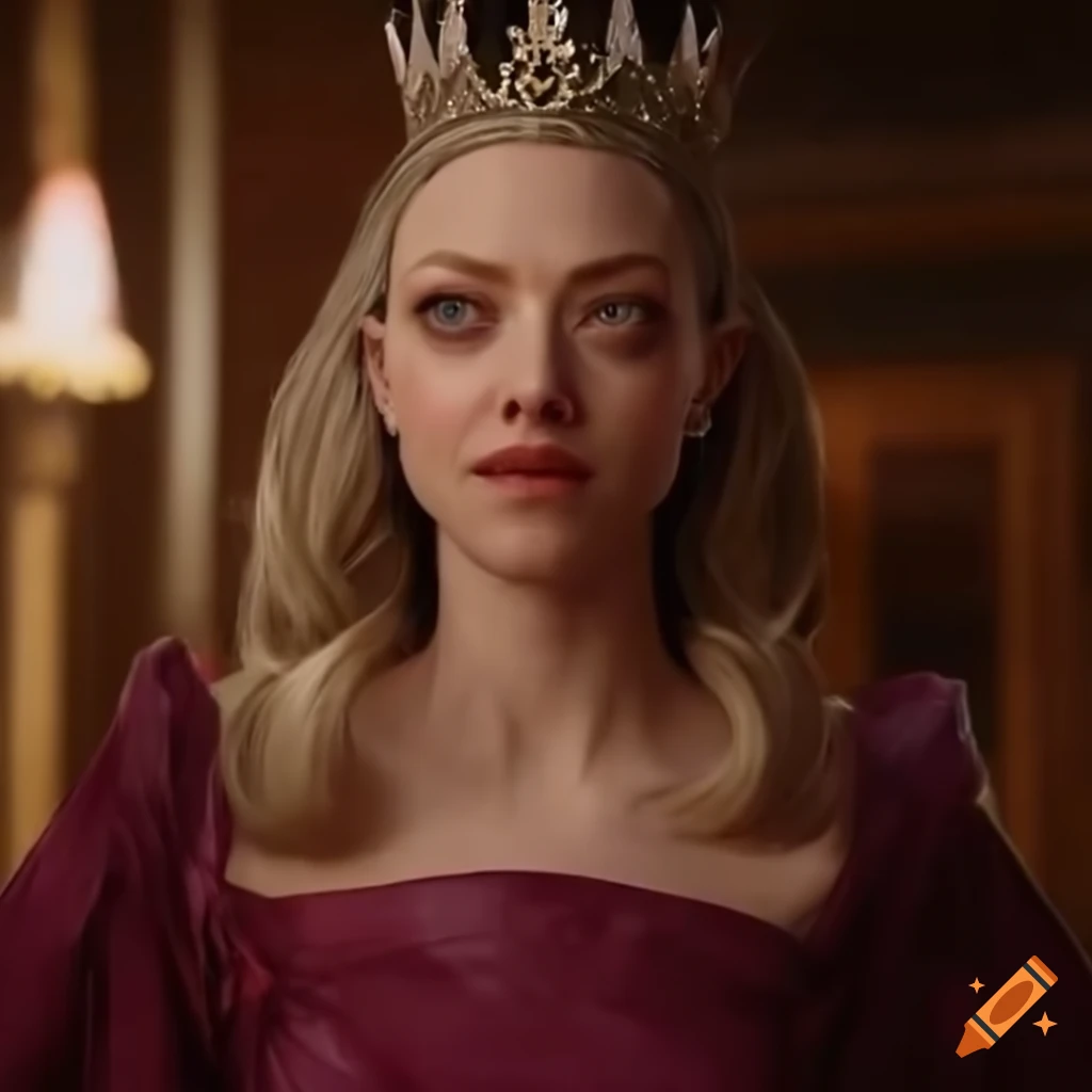 Sci-fi blonde queen in royal room on Craiyon