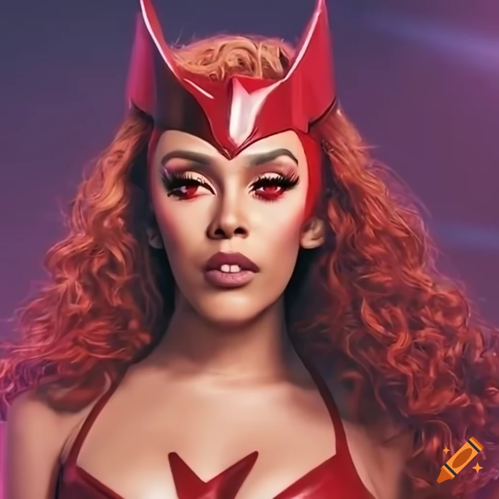 Digital art of Doja Cat as Scarlet Witch on Craiyon
