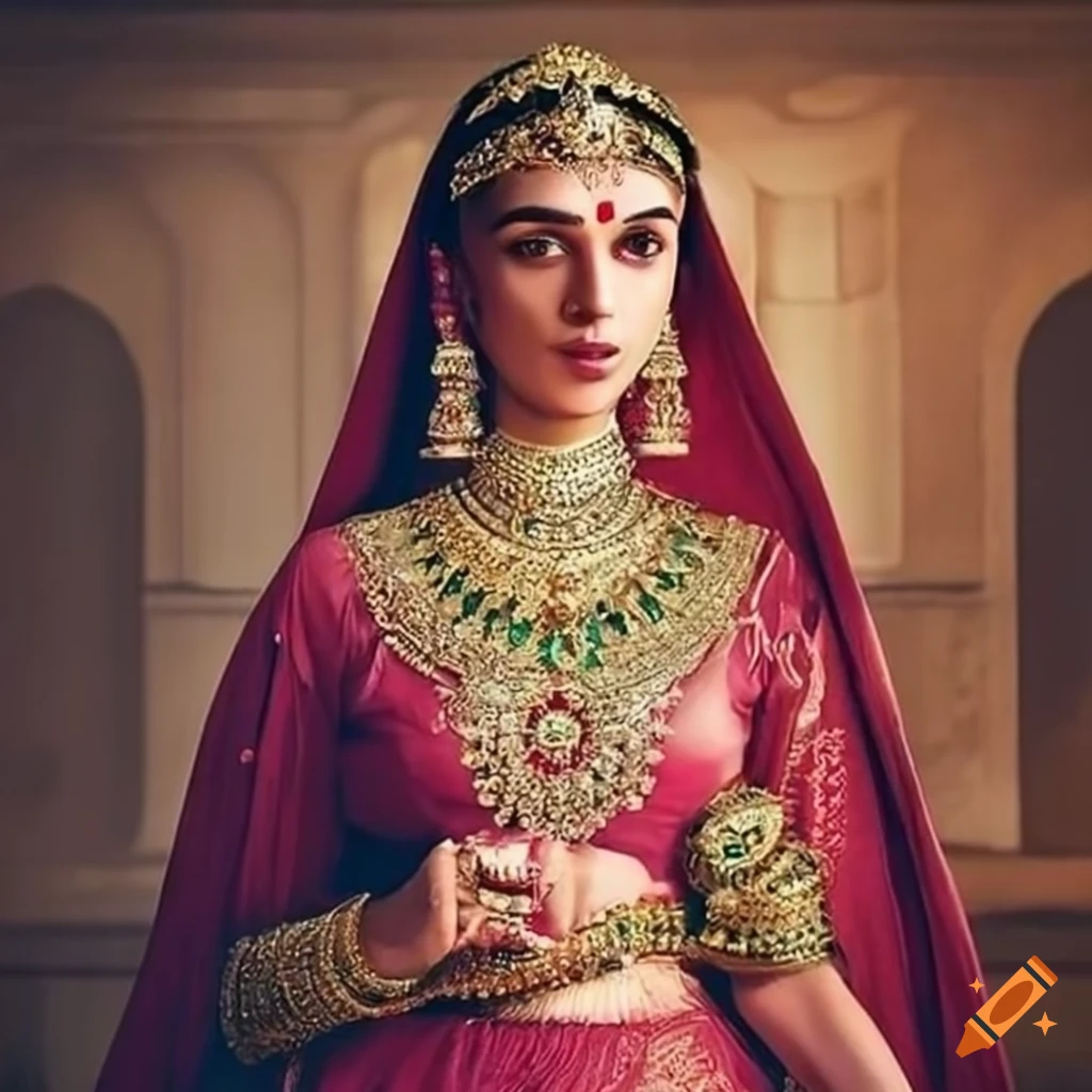 Aditi rao hydari in traditional muslim empress attire on Craiyon