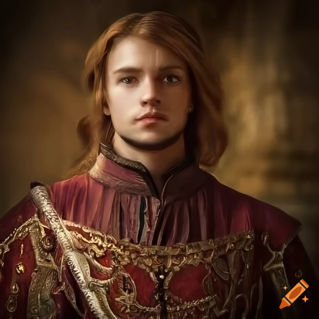 Image of a realistic medieval noble in a castle on Craiyon