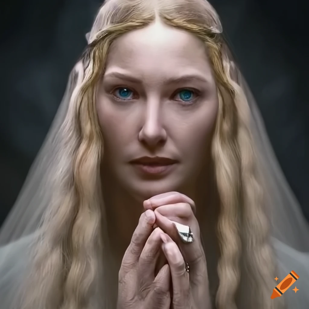 Portrait of Galadriel with the magic ring on Craiyon