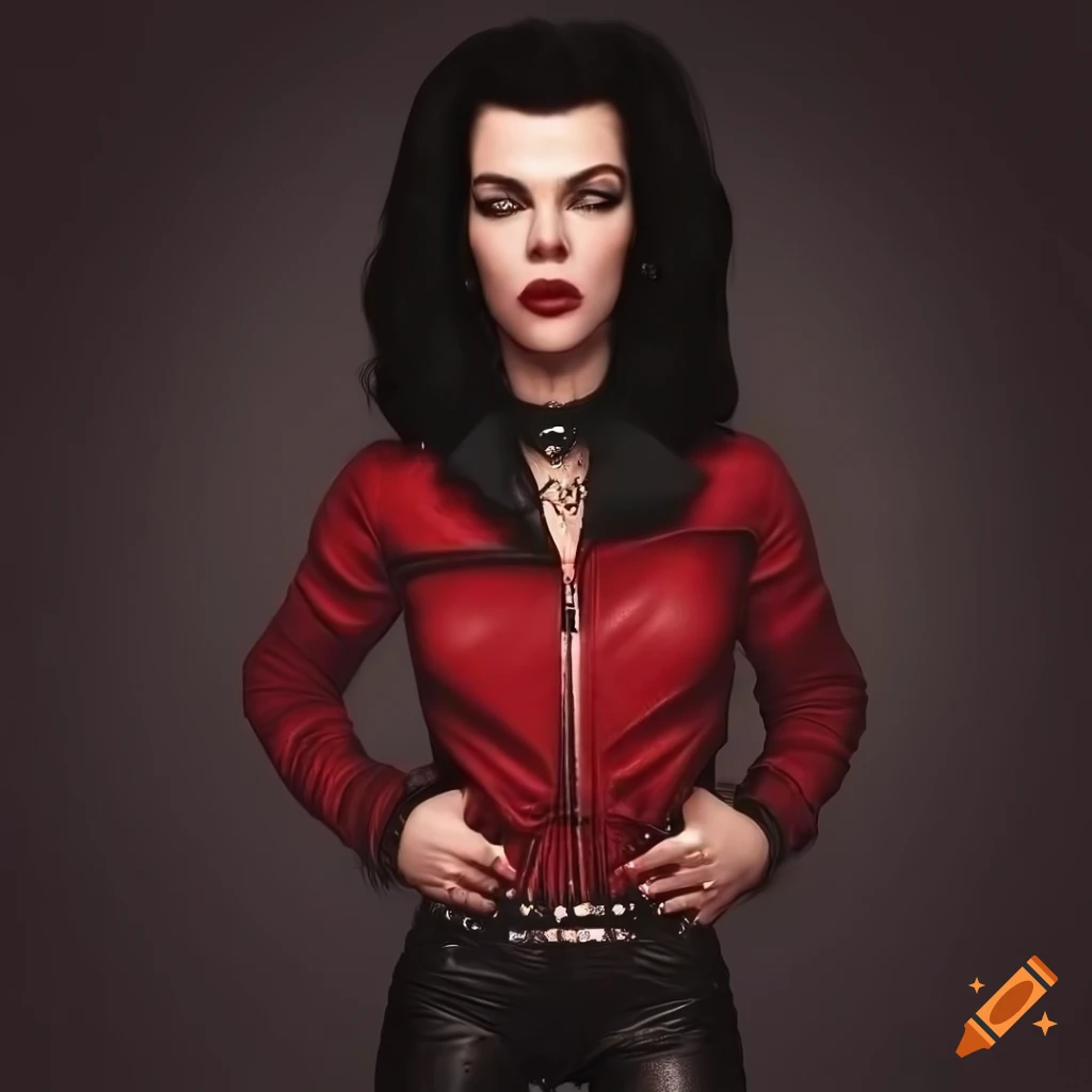 Photorealistic depiction of Debi Mazar in goth style on Craiyon