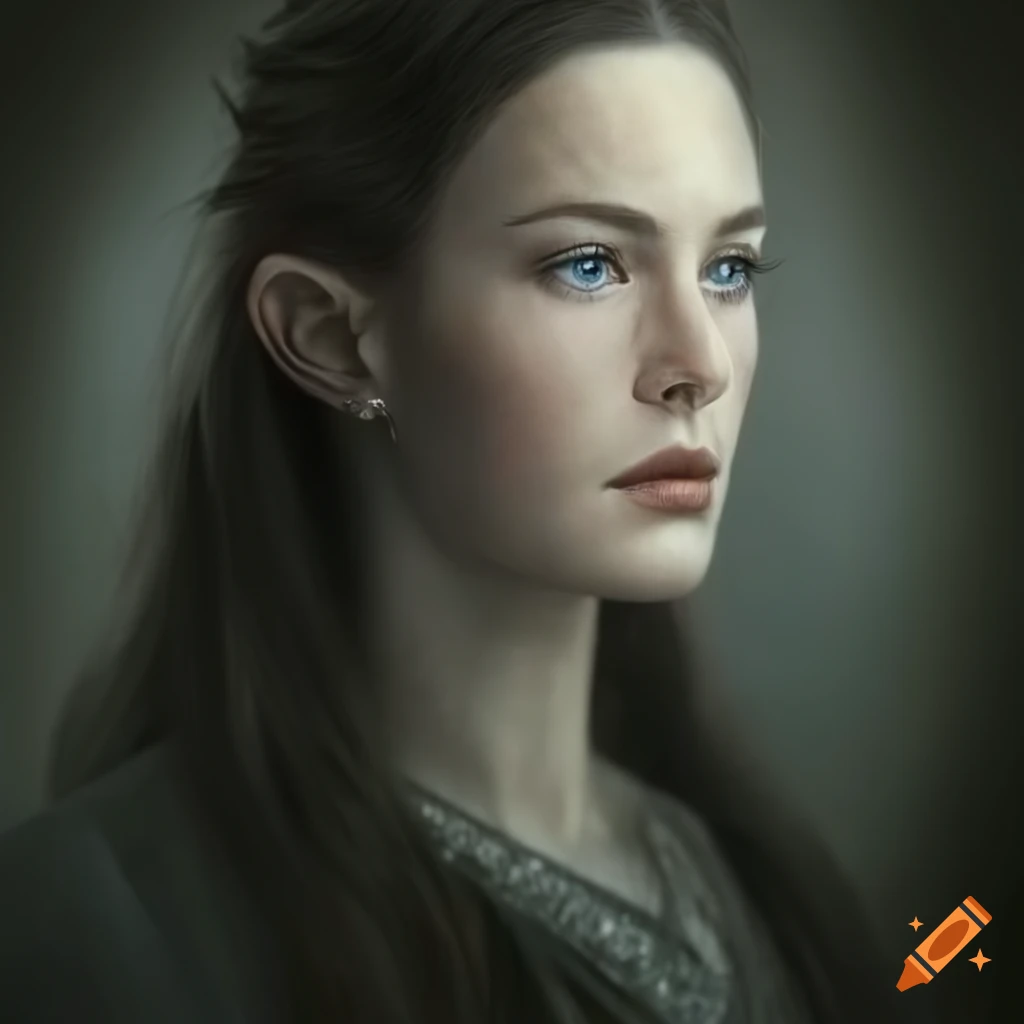 Photorealistic portrait of Arwen from Lord of the Rings on Craiyon