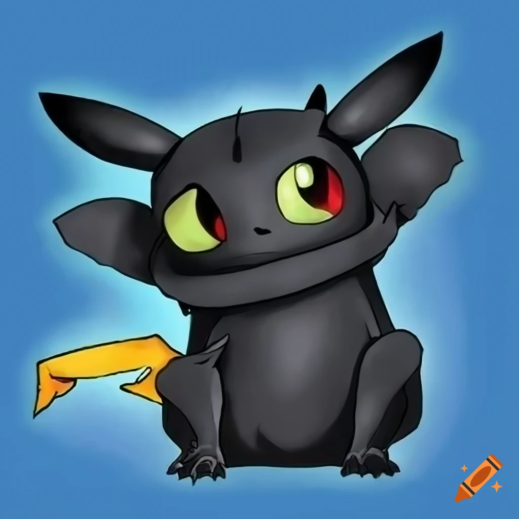 Toothless Conoce A Pikachu 8x10 Canvas Of Pikachu.. Many More Pokémon