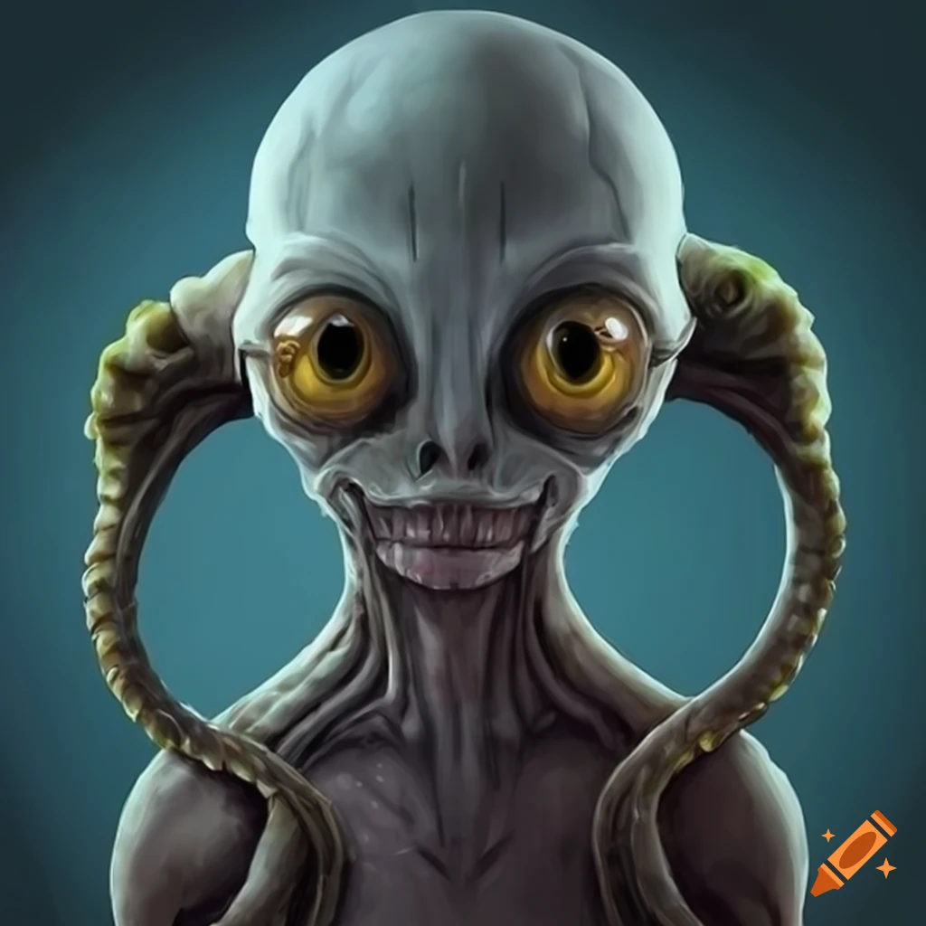 Concept art of a Star Wars alien with big eyes and tentacles for ears ...
