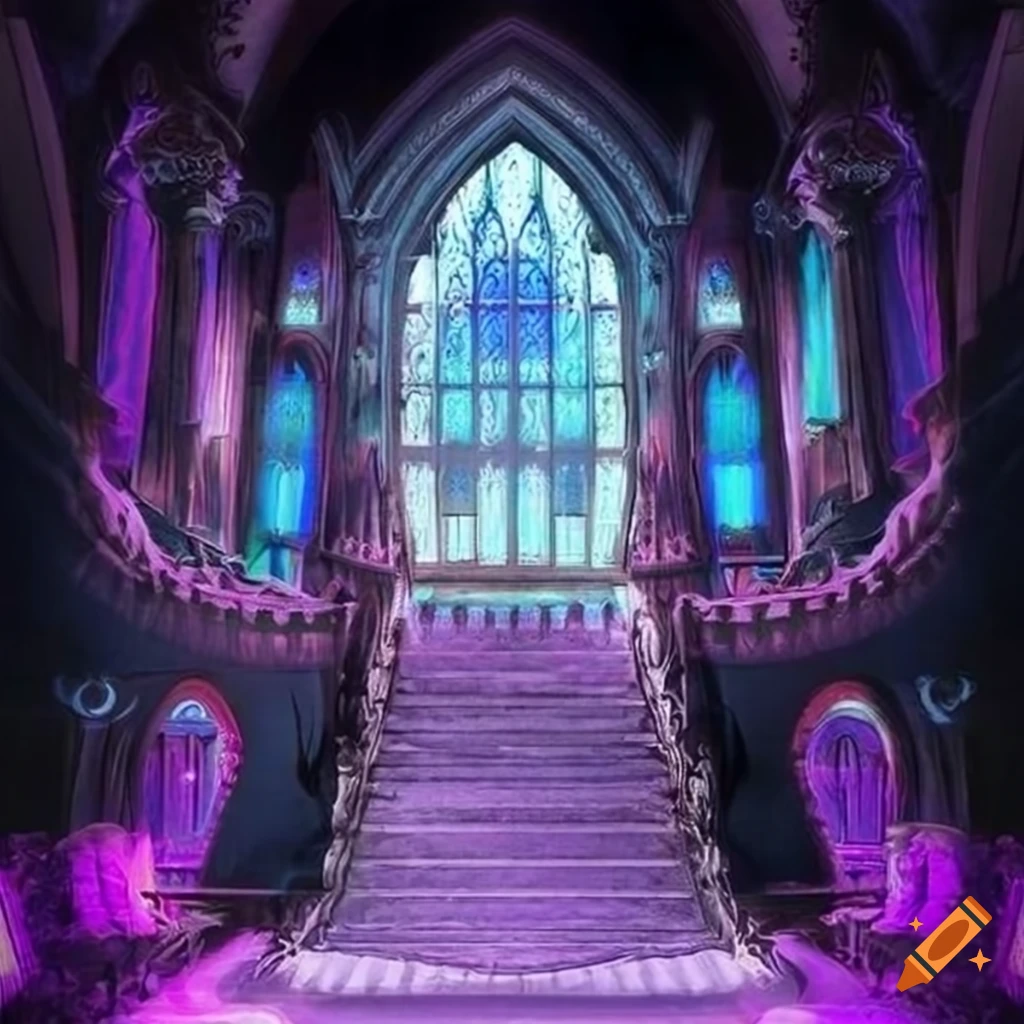 Gothic castle couch made of white and glass on Craiyon