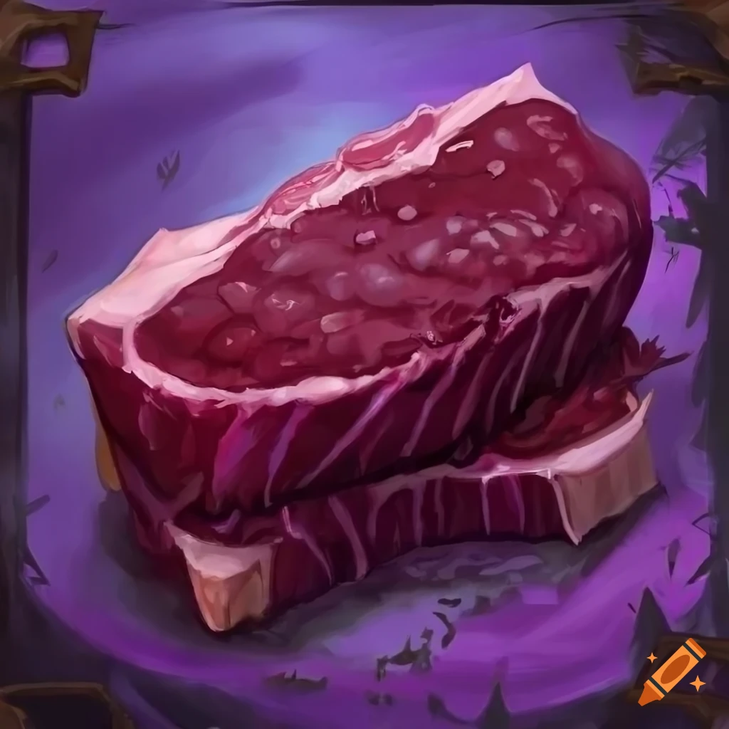 Artistic representation of butchered meat in vibrant colors on Craiyon