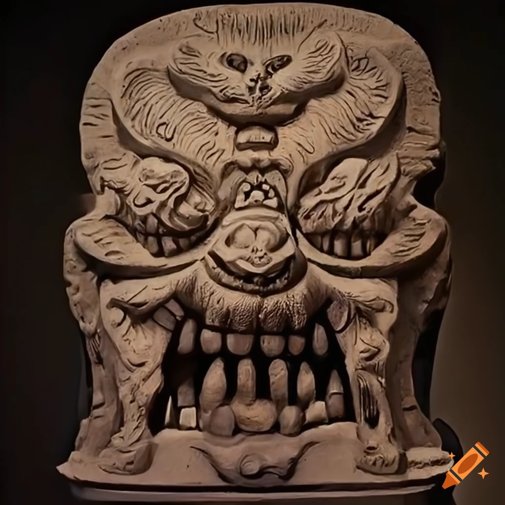 SpongeBob carving with werewolf motif on Craiyon