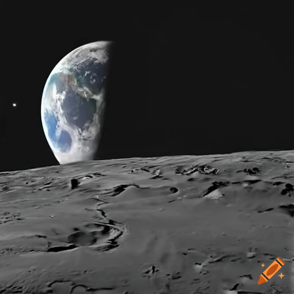 Image of the moon crashing into the earth on Craiyon