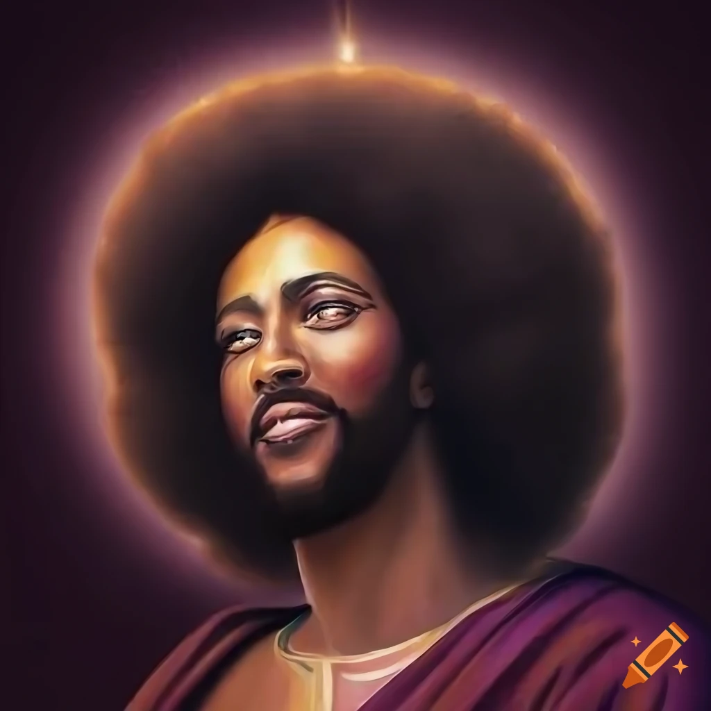 Portrait of jesus christ with bright aura and halo on Craiyon