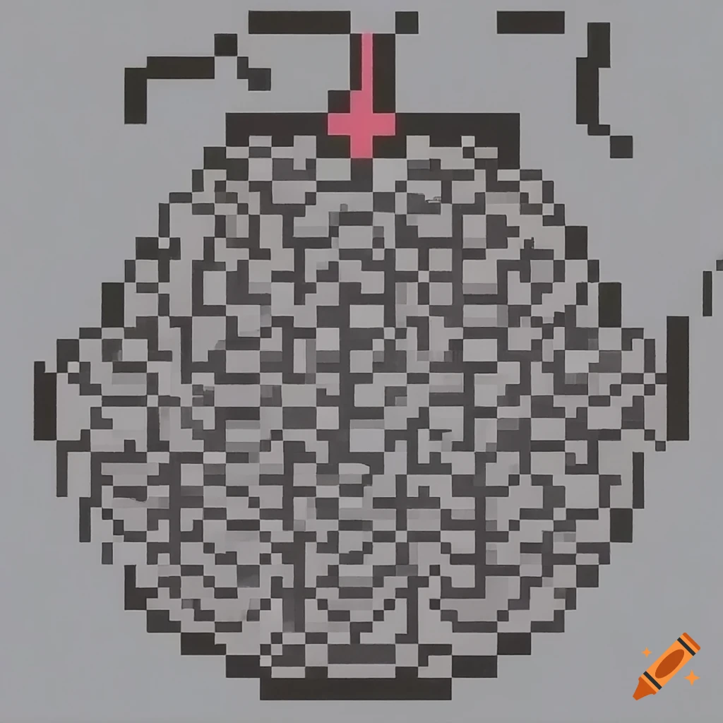 Pixel art of a devil fruit from One Piece on Craiyon