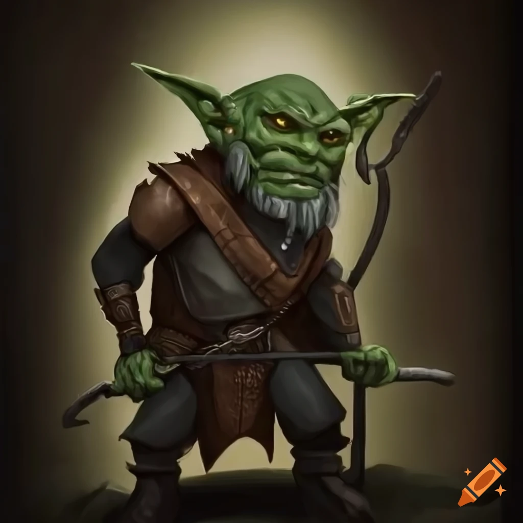 Image of a wise goblin with a long grey beard on Craiyon