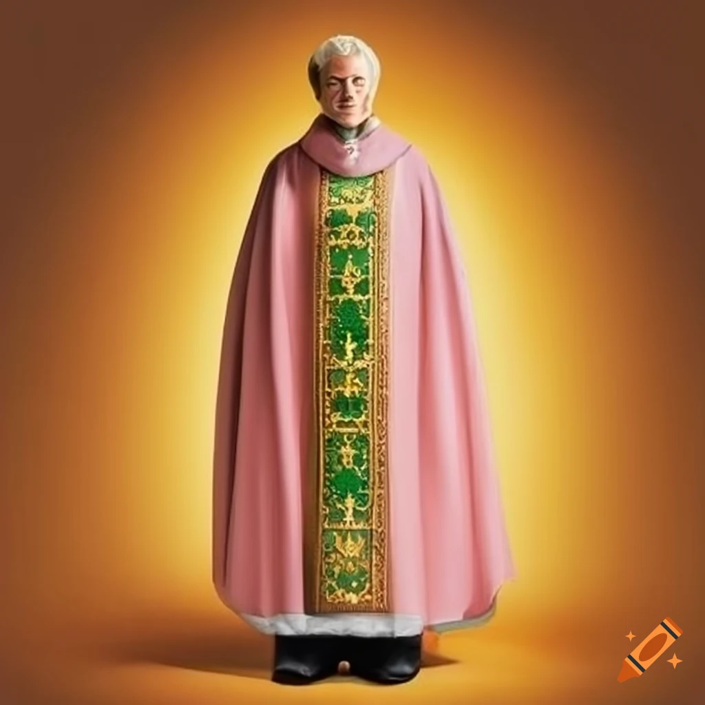 Image of a priest wearing a chasuble on Craiyon