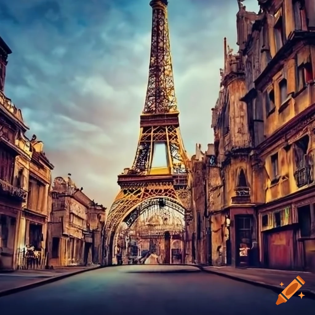 Colourful steampunk city inspired by paris and mexico on Craiyon