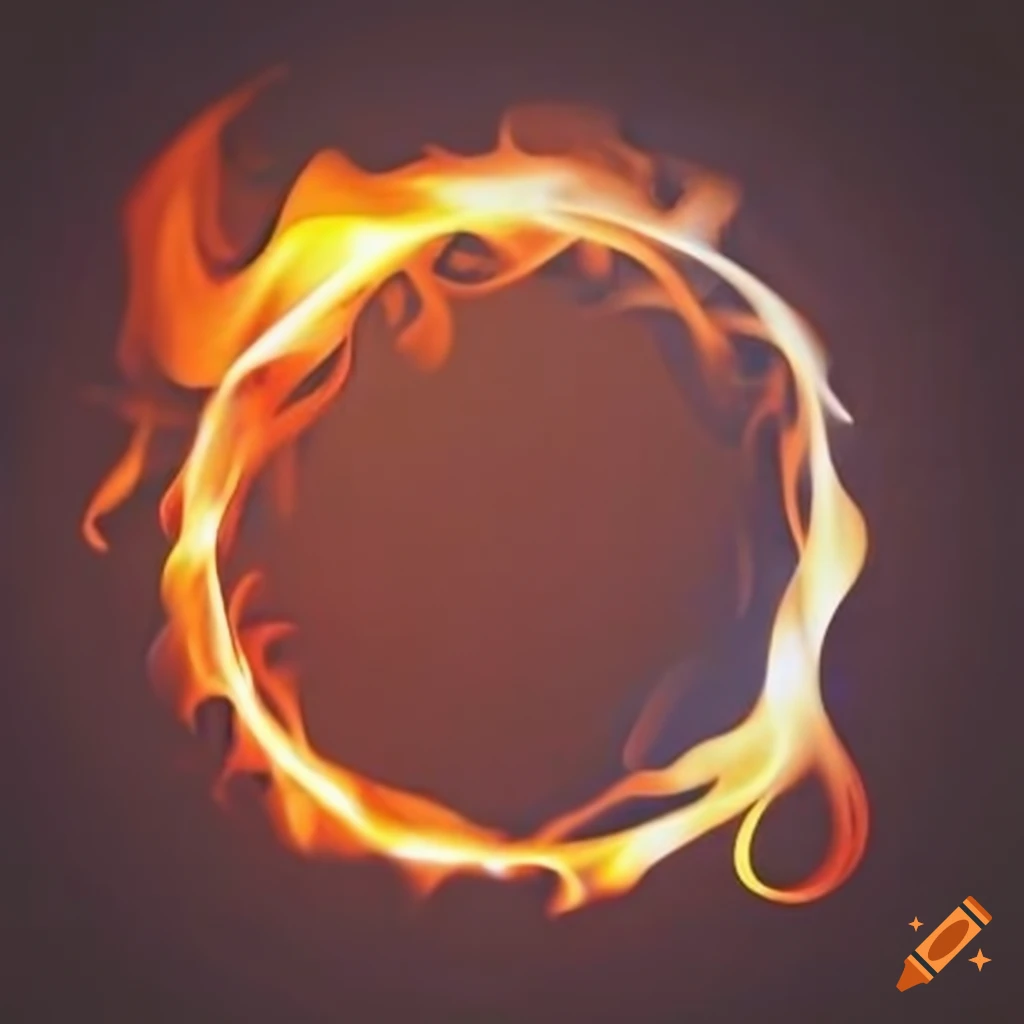 Artistic representation of fire in a circle on Craiyon
