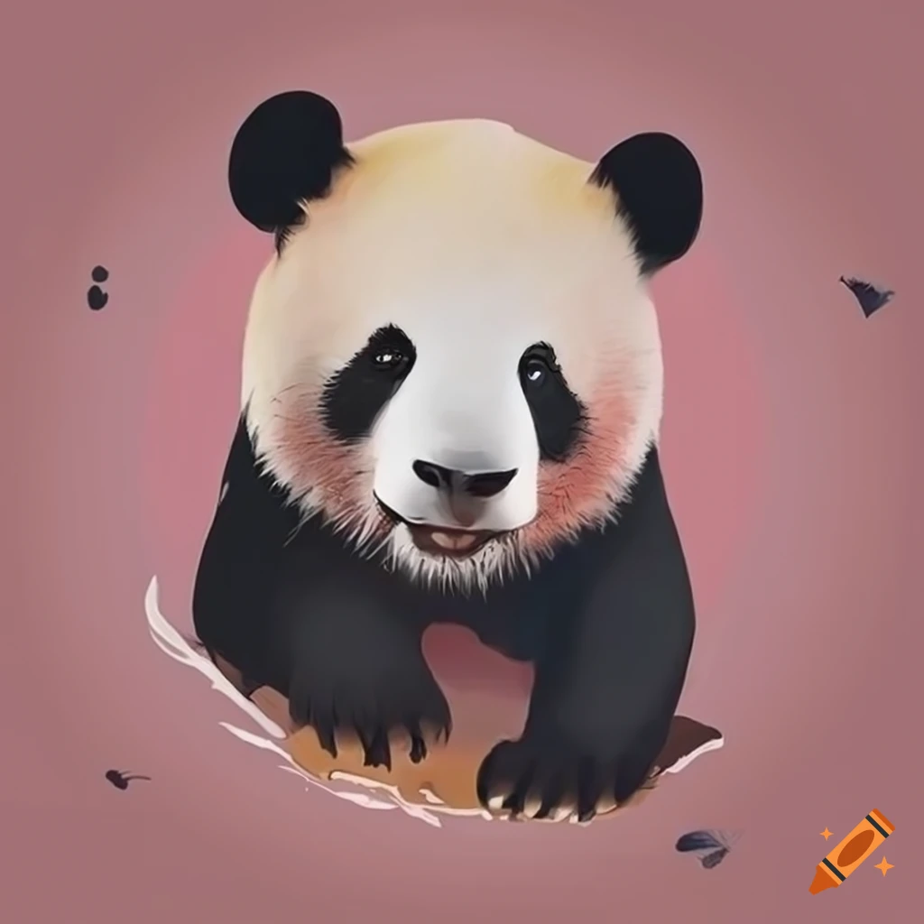 Happy panda on Craiyon