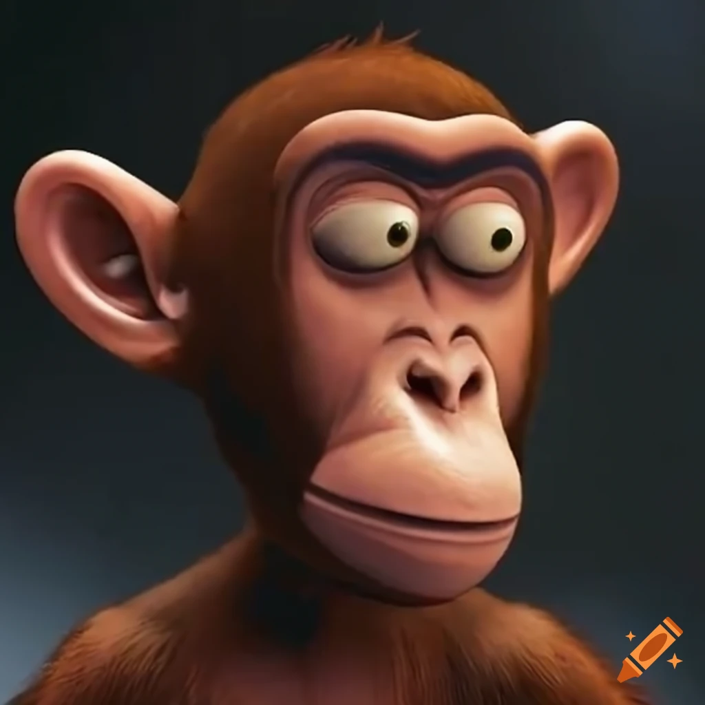 Playful monkey enjoying playstation on Craiyon