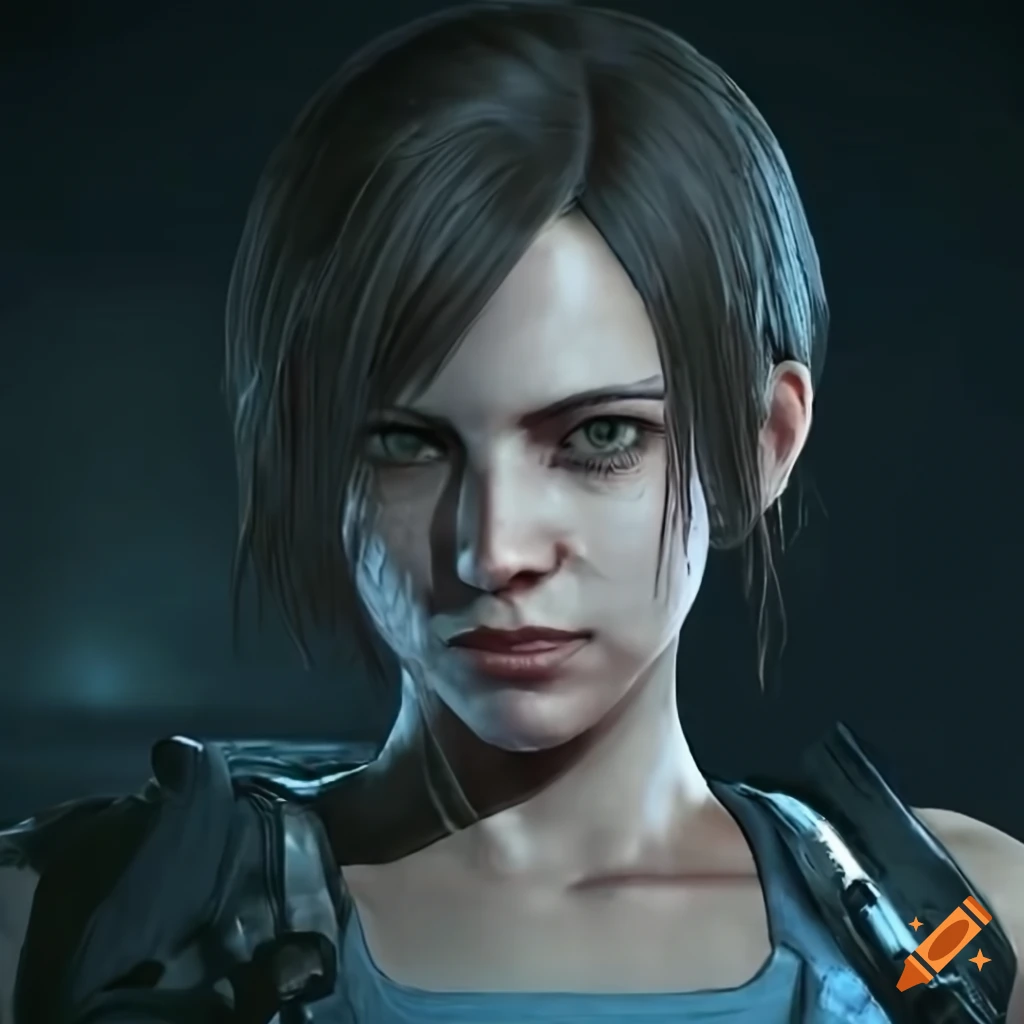 Jill Valentine from Resident Evil 3: Remake in a dress on Craiyon