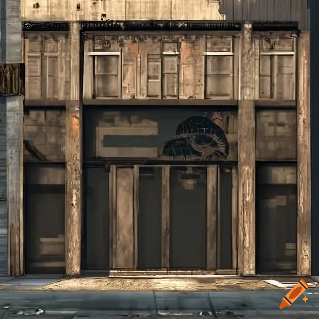 Realistic and detailed storefront facade in PS2 style on Craiyon