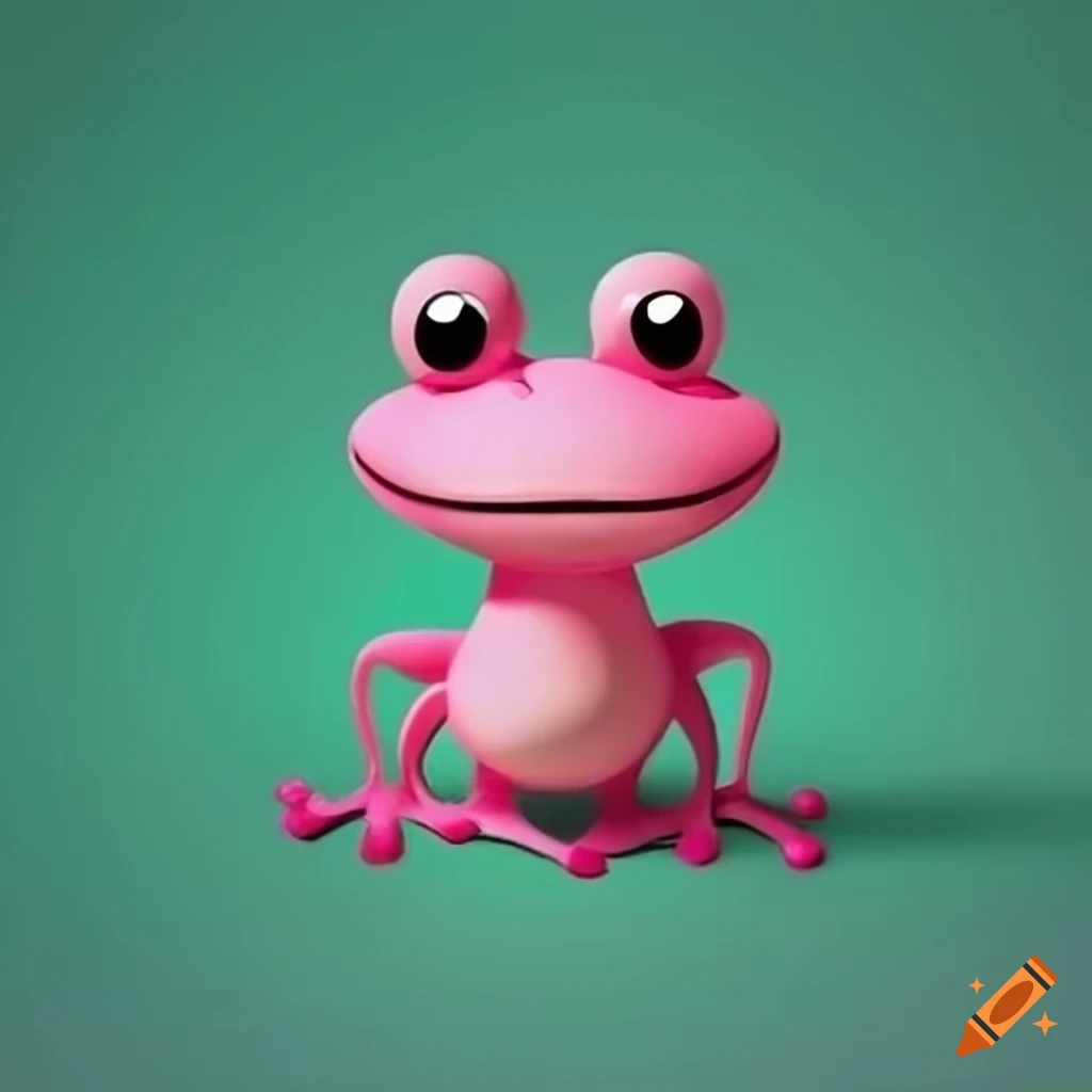 Colorful cartoon frog on Craiyon