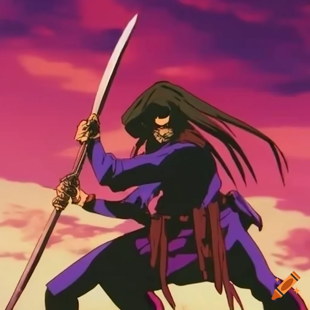 Image of two warriors in defense stance with swords on Craiyon