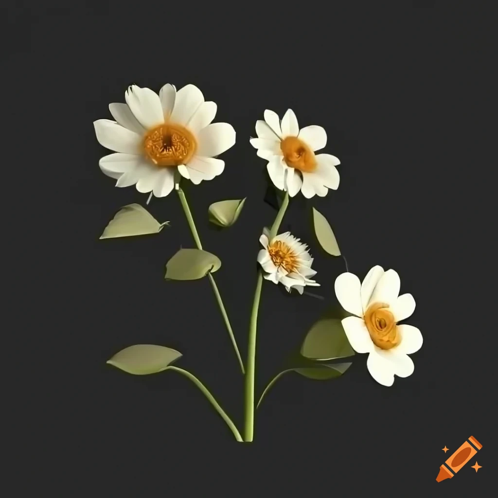 3d rendered flowers