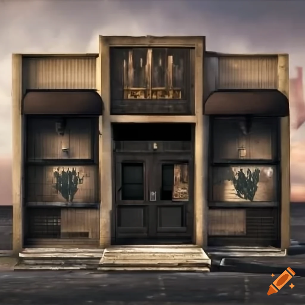 Detailed 2D storefront facade in New York style on Craiyon