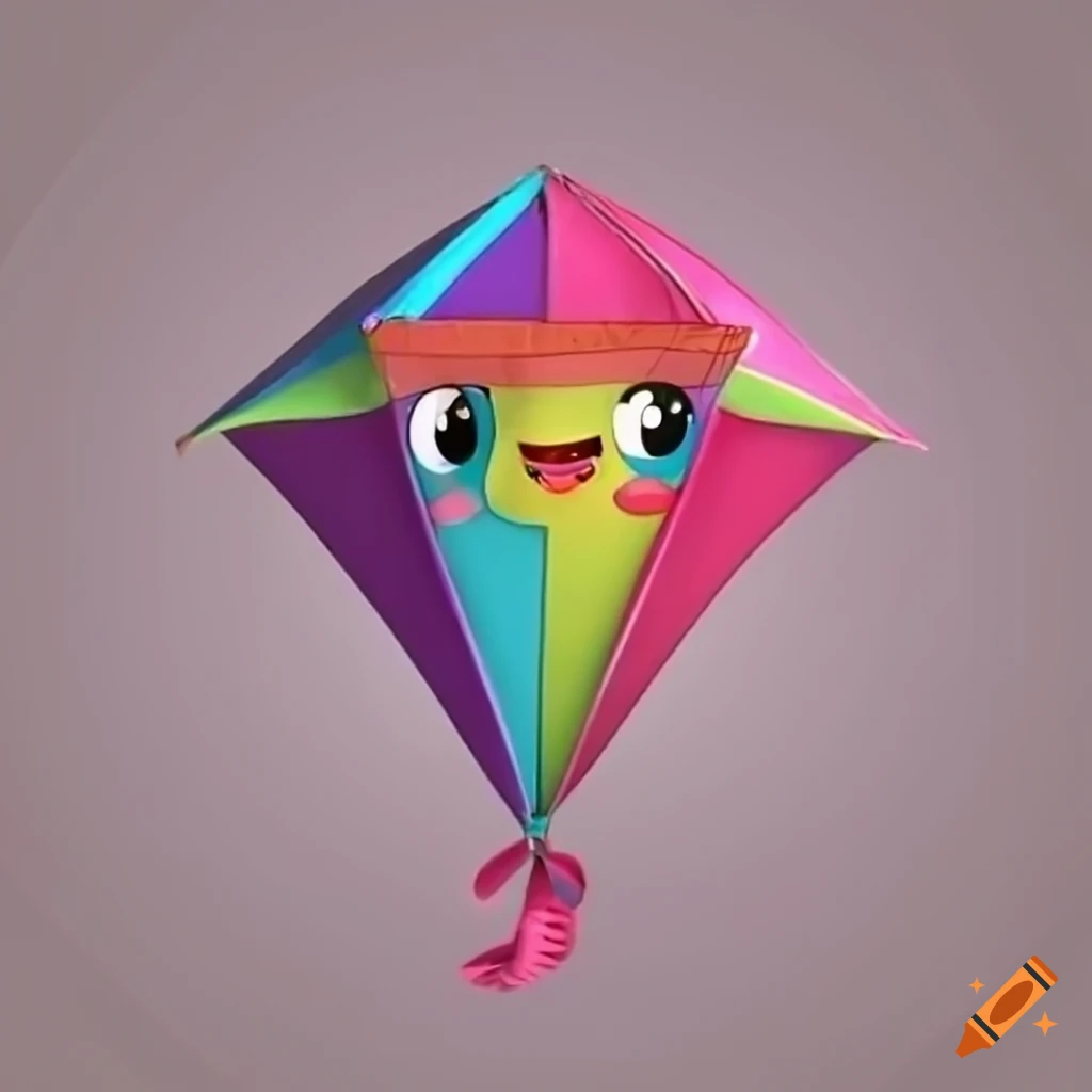 Adorable 3d cartoon kite on Craiyon