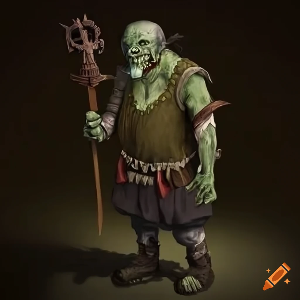 Illustration of a medieval zombie character on Craiyon