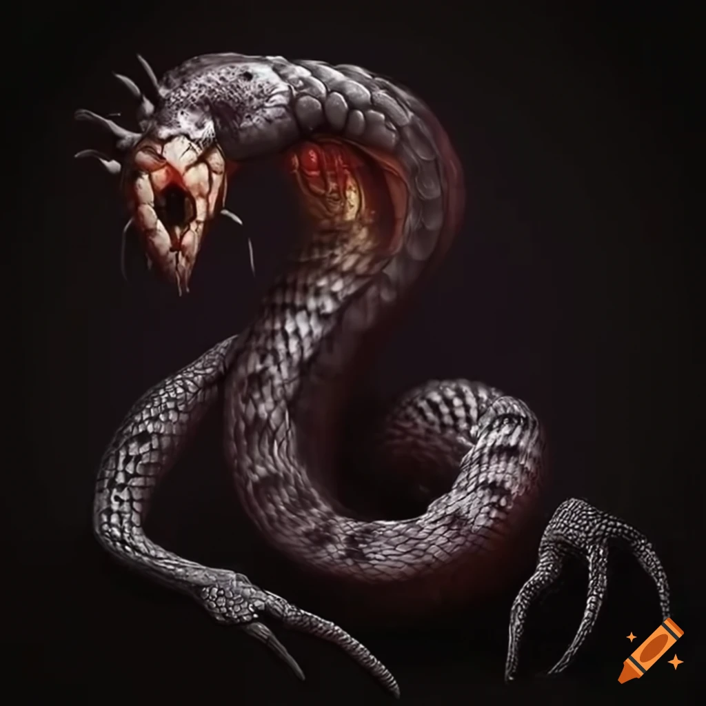 Monster Creepy Snakes Drawing Scary Snake Drawing | Free Download On
