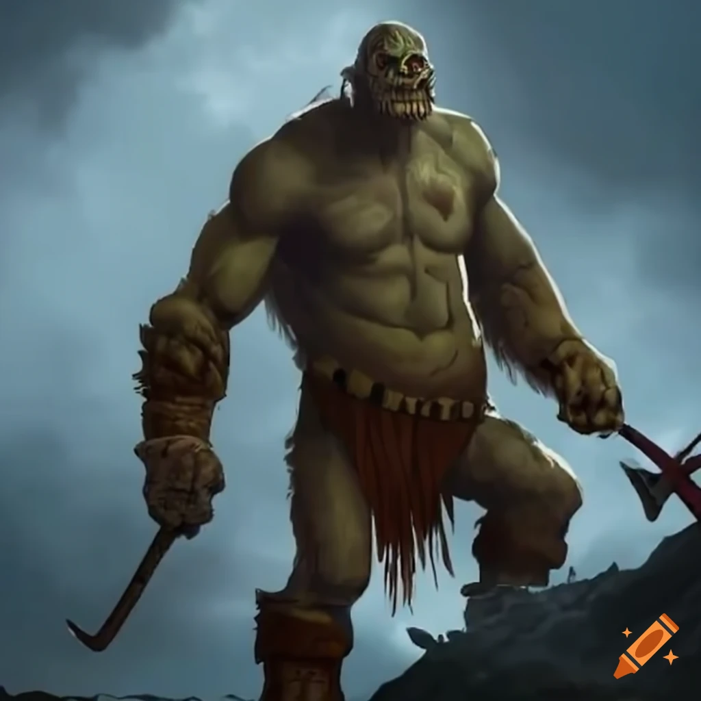 Digital art of a Cyclops with a hammer on Craiyon