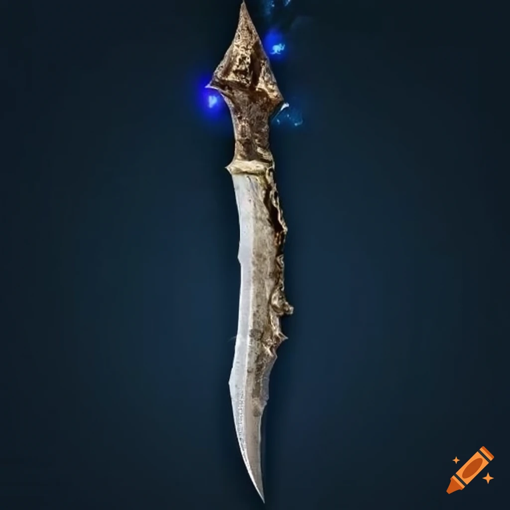 Image of a cursed bone knife artifact on Craiyon