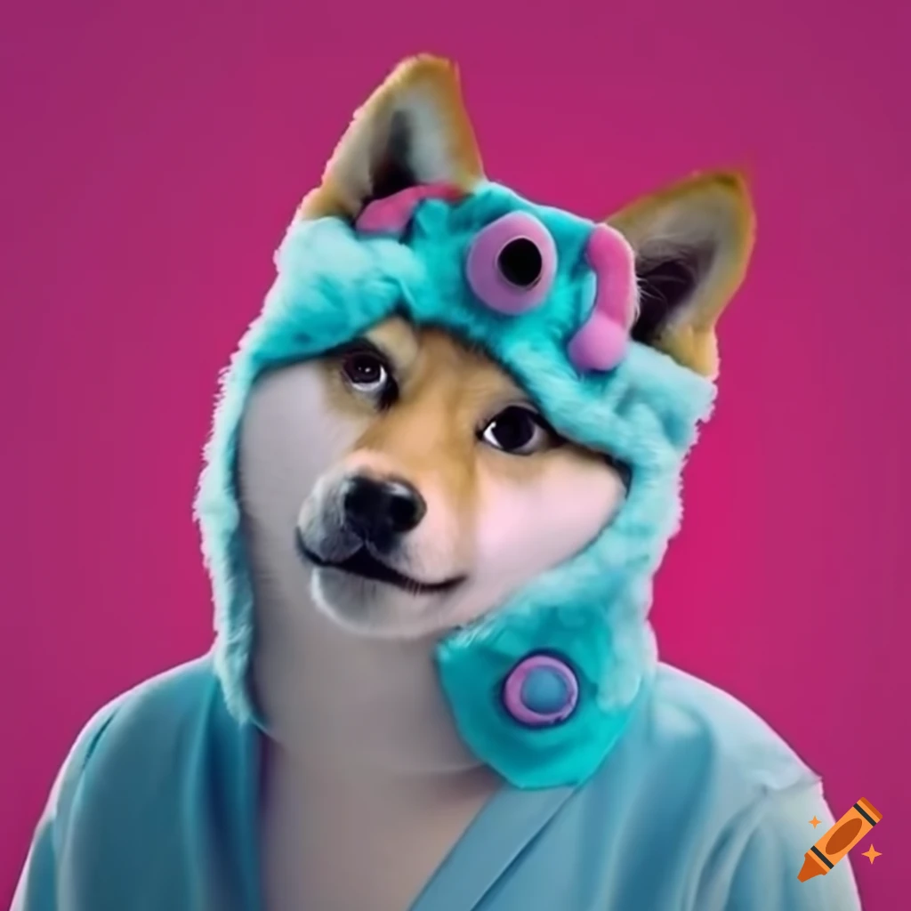 Doge dressed in a furry costume on Craiyon