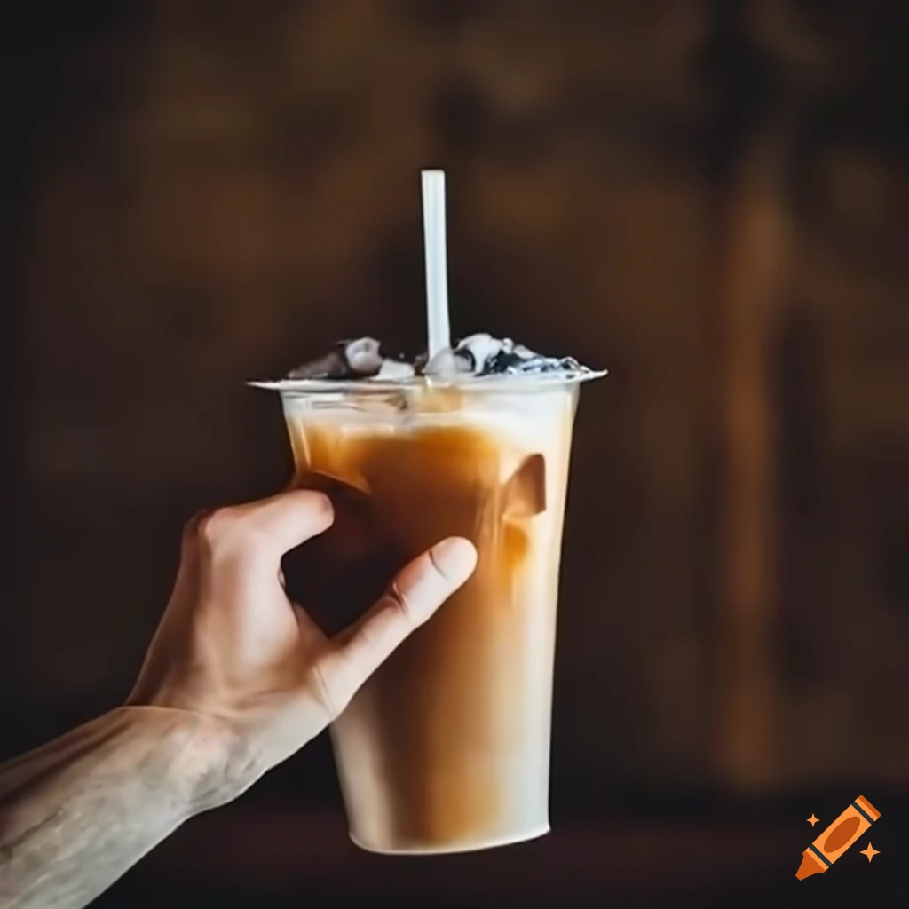Christian McCaffrey enjoying an iced coffee on Craiyon