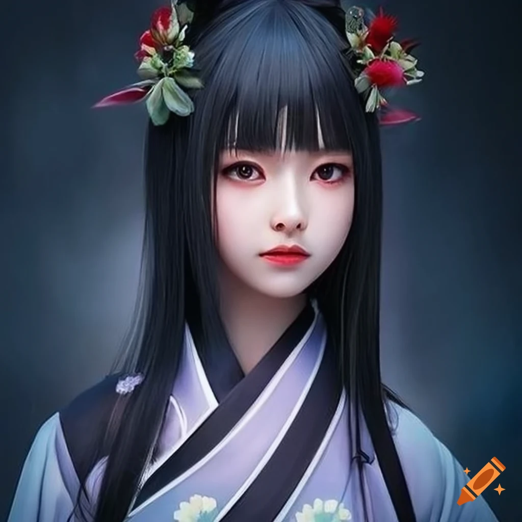 Hyper realistic portrait of a beautiful Japanese girl on Craiyon