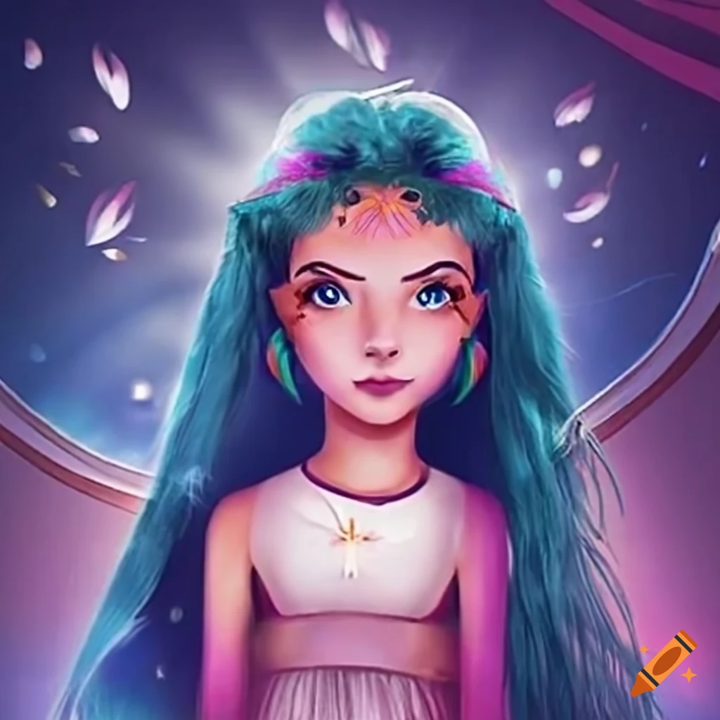 Illustration of lily the magician on Craiyon