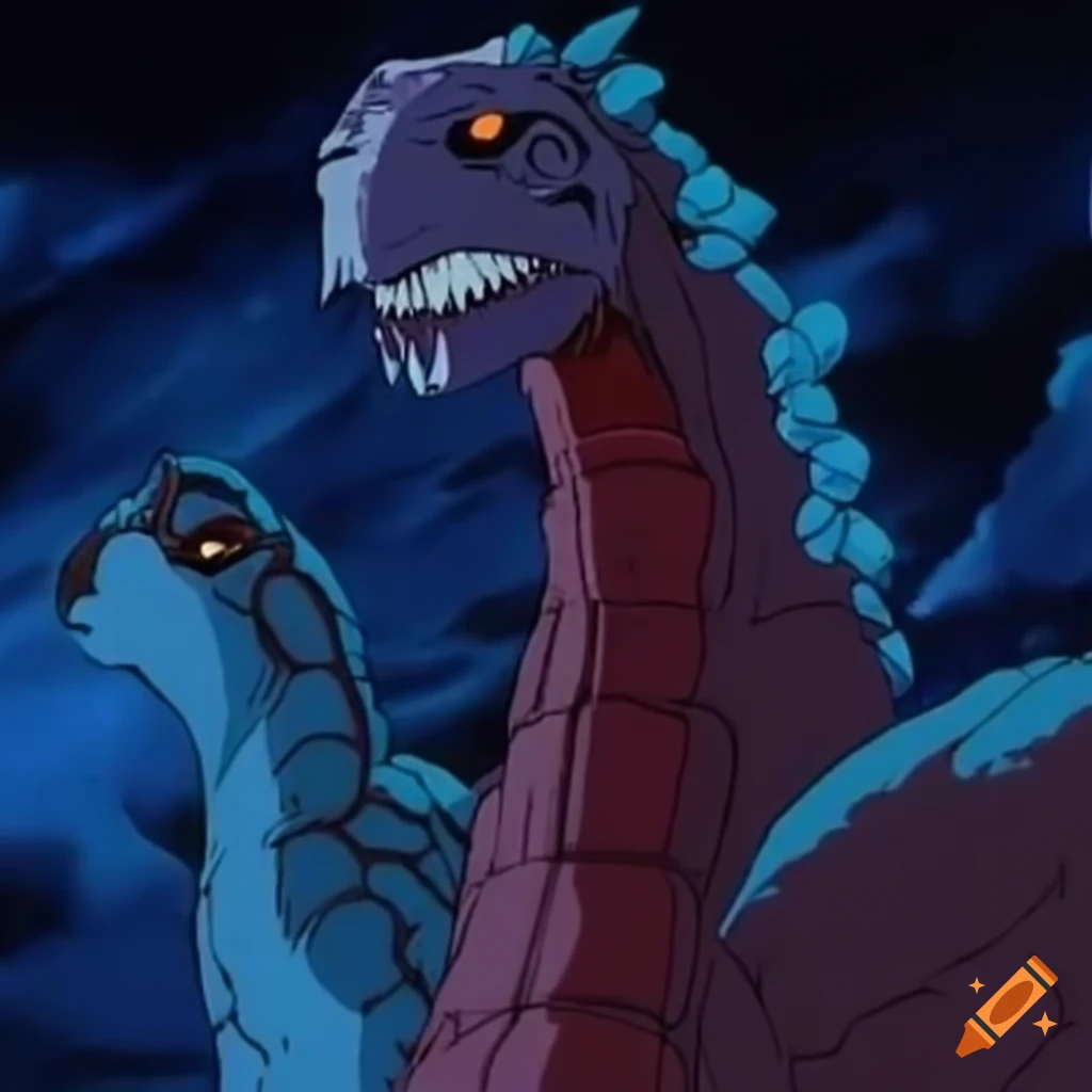 Prehistoric anime entity from 80-90's ova on Craiyon