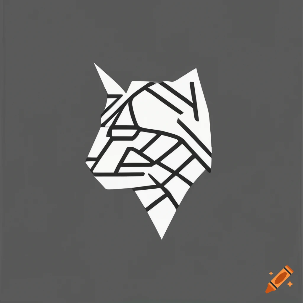 Minimalistic side profile of a wild cat logo with sharp teeth on Craiyon