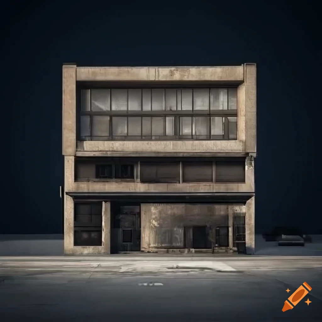 Weathered storefront facade in a realistic PS2 style on Craiyon