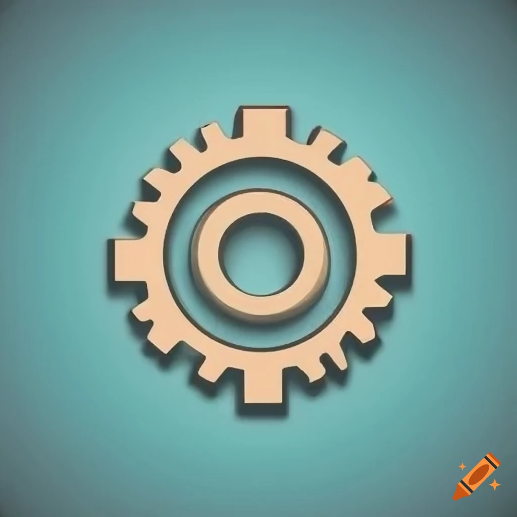 Small cogwheel icon on Craiyon