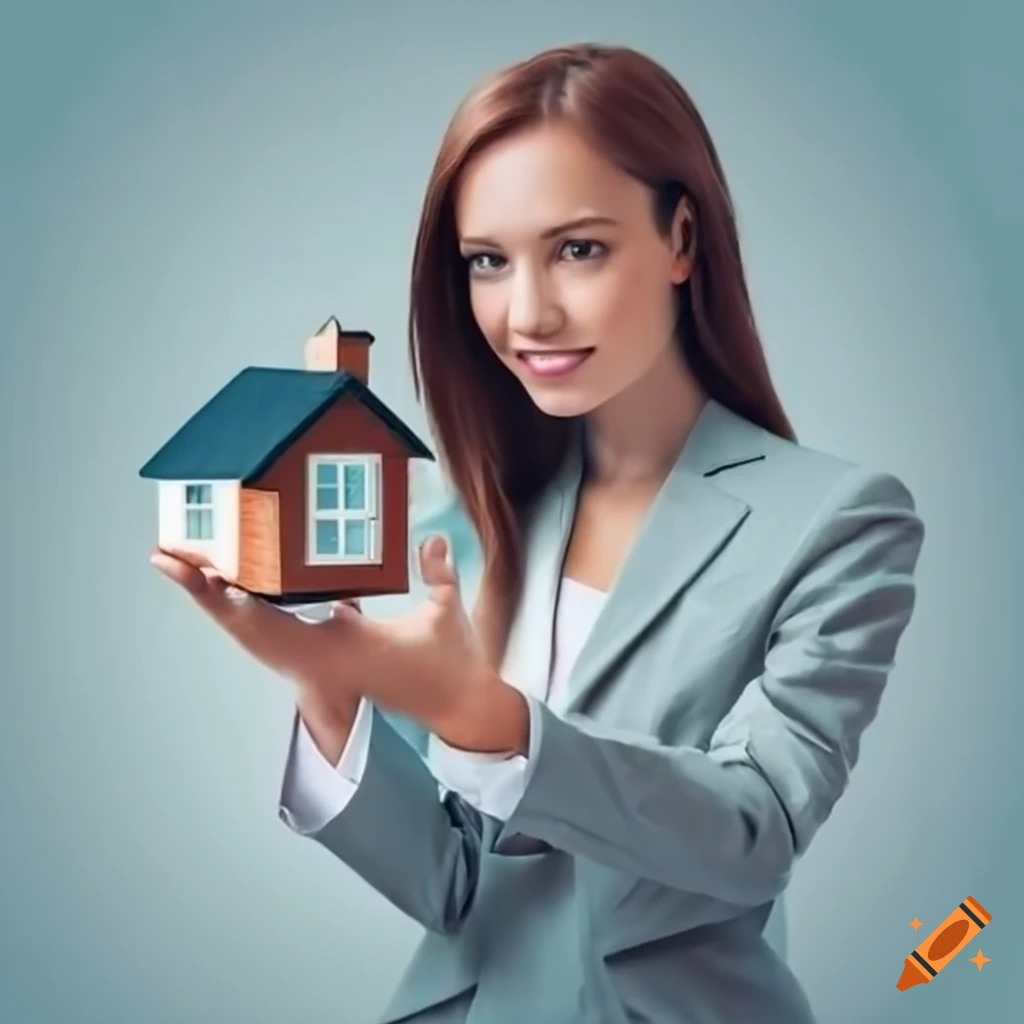 Real estate agent showing a house interior on Craiyon