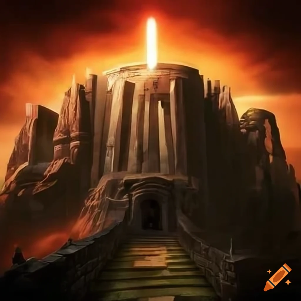 Jedi's temple fusion angers castle on a mountain on Craiyon